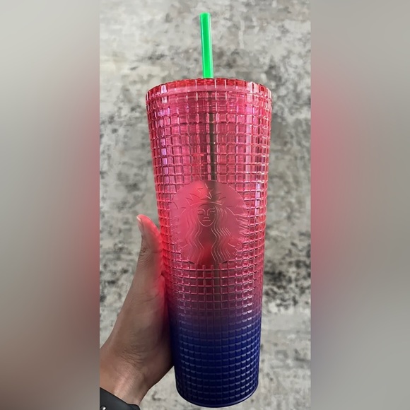 Starbucks | Accessories | Starbucks Disco Grid Tumbler Venti Watermelon ...